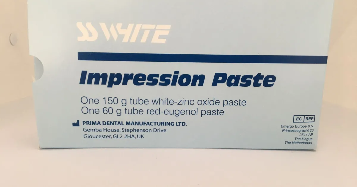 SS White Impression Paste Çinko Oksit Ojenöl İçerikli Ölçü Materyali ...